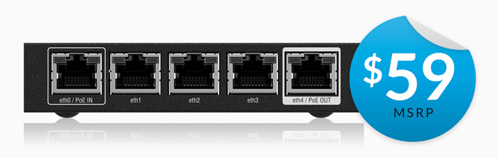 Roteador 5 Portas GIGA Edge Router X Ubiquiti